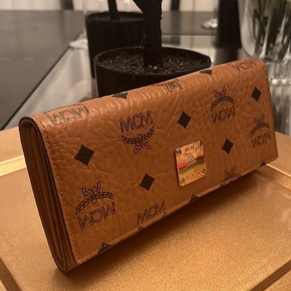 Mcm Trifold Wallet - Gem